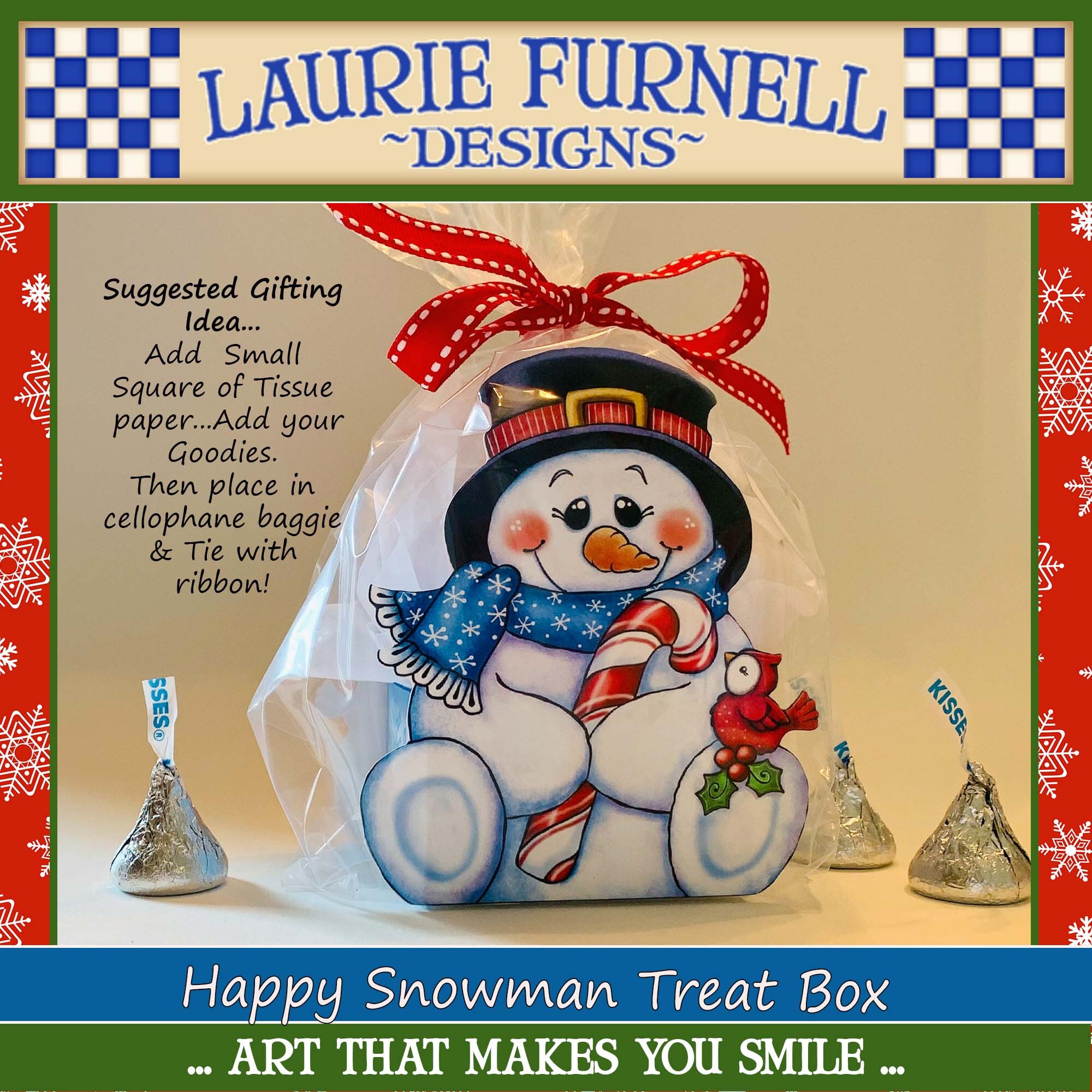 Snowman Favor Box Printable, Christmas Snowman Treat Box, Laurie ...