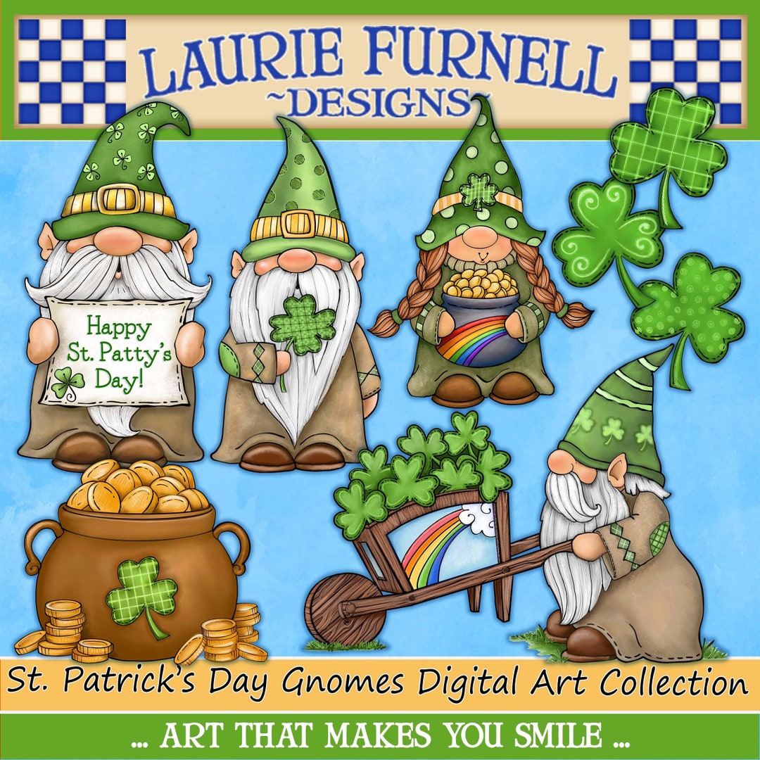 St. Patrick Day Gnome Clip Art, Gnome Clip Art, St. Patty's Day ...