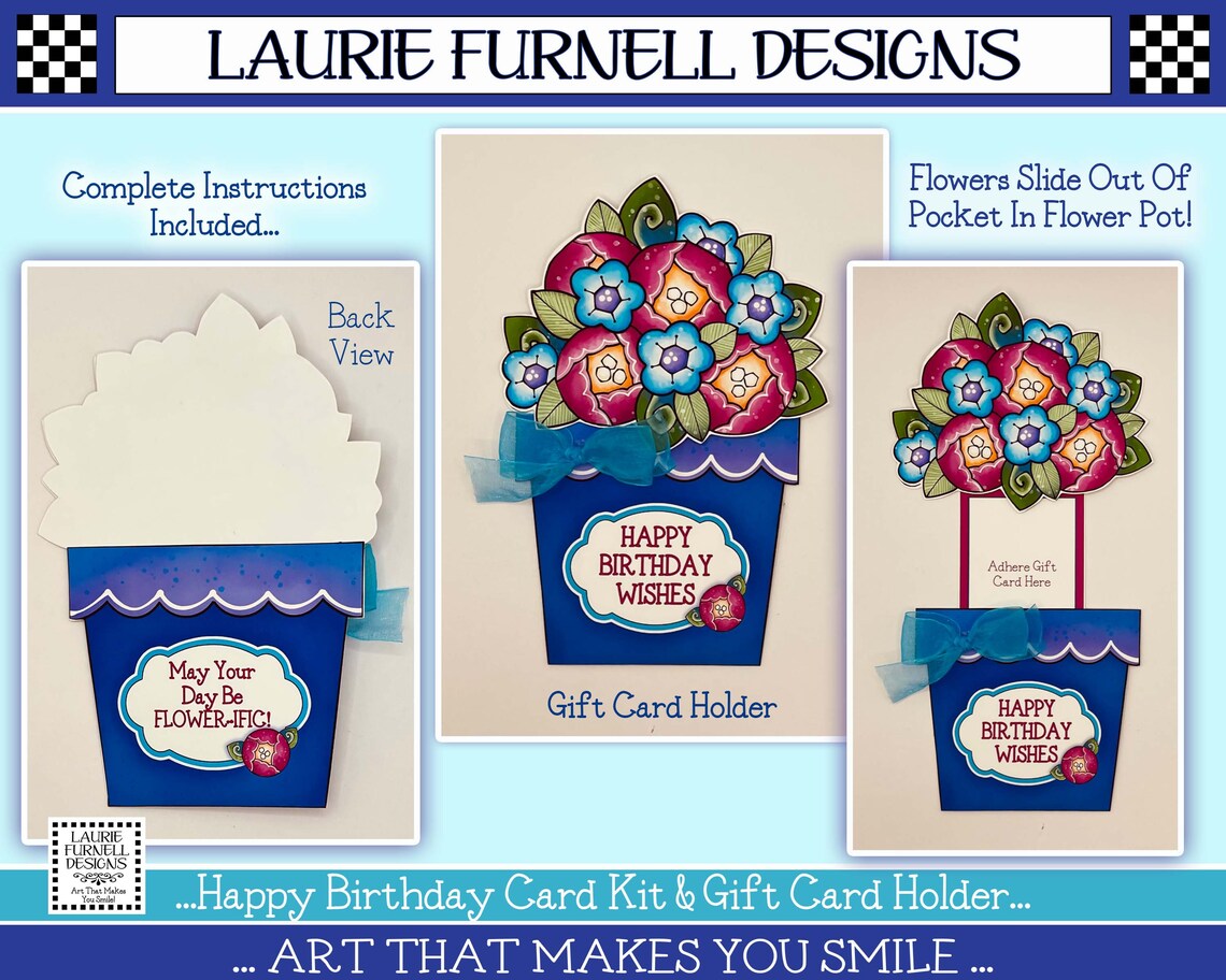 DIY Birthday Card Kit, Happy Birthday Gift Card Holder, Birthday Paper ...