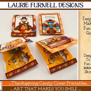 Thanksgiving Printable, Fall Candy Covers, M&M Candy Wrapper, Gift for ...