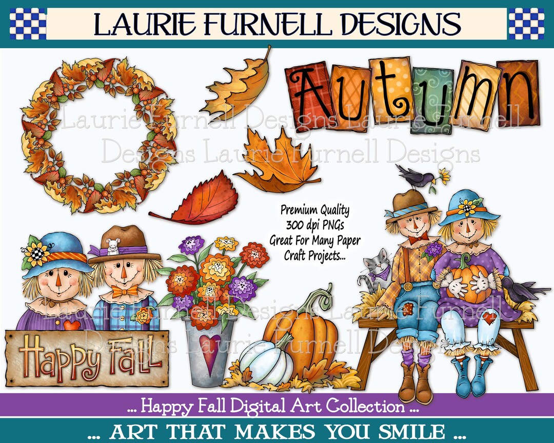Autumn Clip Art, Fall Clip Art, Laurie Furnell, Bulletin Board Decor ...