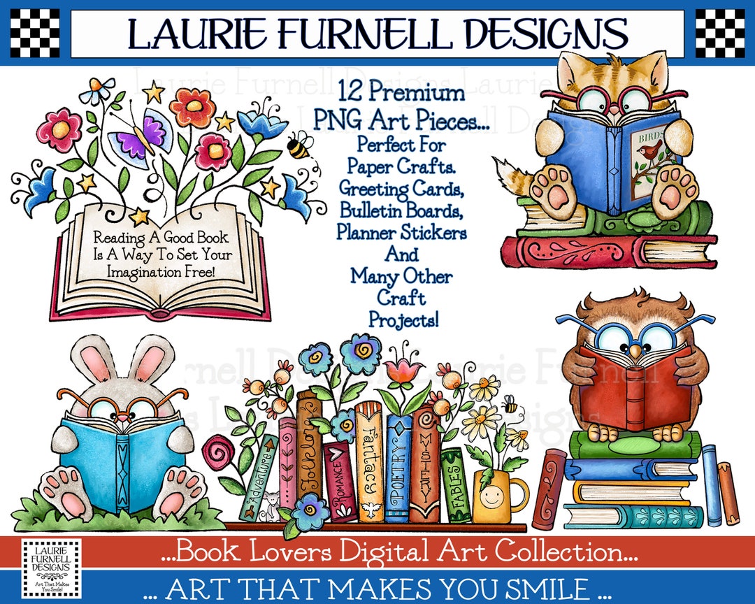 Library Bulletin Board Art, Book Clipart, Stack of Books PNG, Kids ...