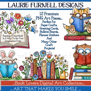 Library Bulletin Board Art, Book Clipart, Stack of Books PNG, Kids ...