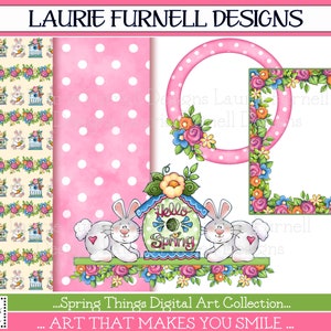 Spring Clip Art, Bulletin Board Decor, Spring Flower Pngs, Spring Bunny ...