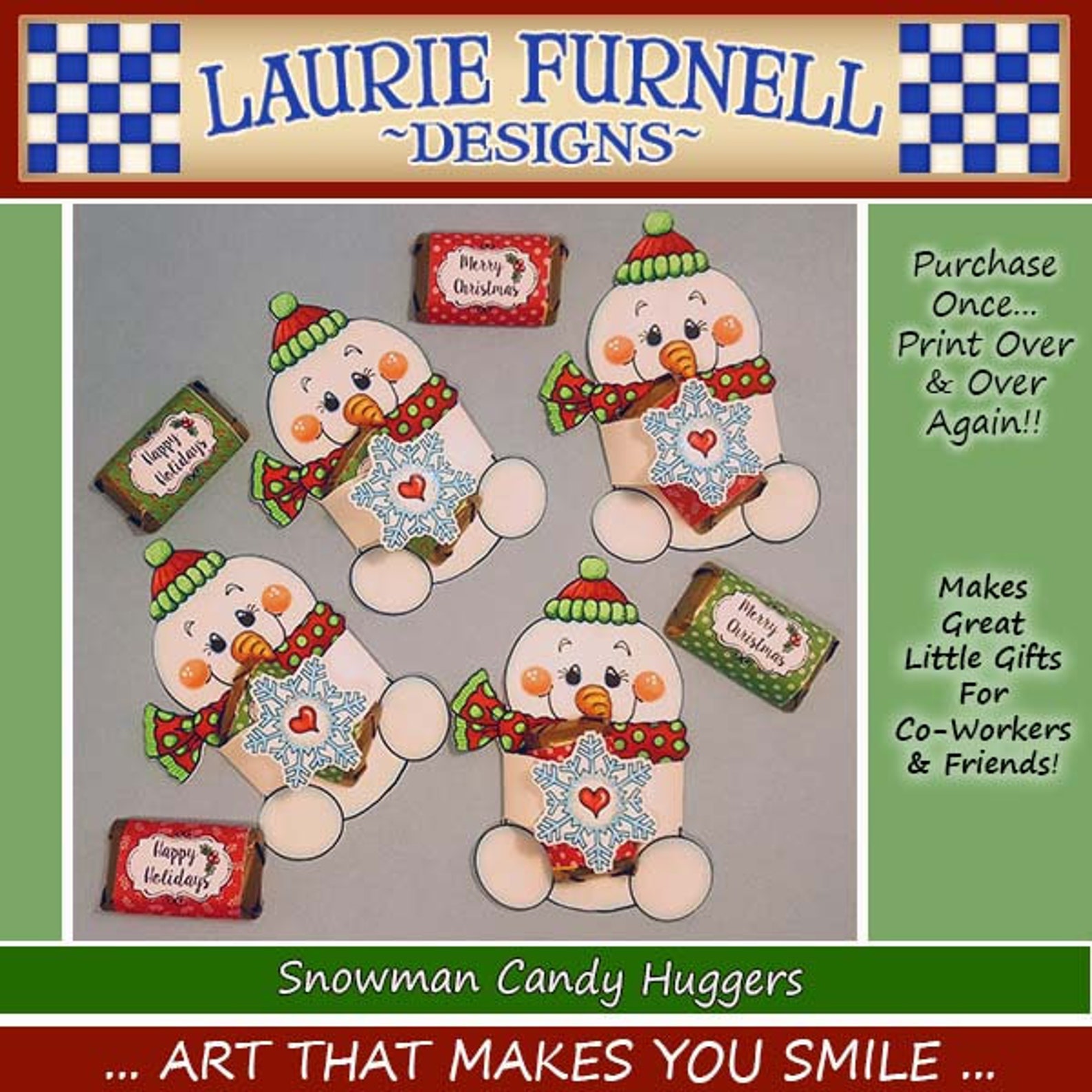 Snowman Candy Wrapper Christmas Candy Wrapper Laurie - Etsy