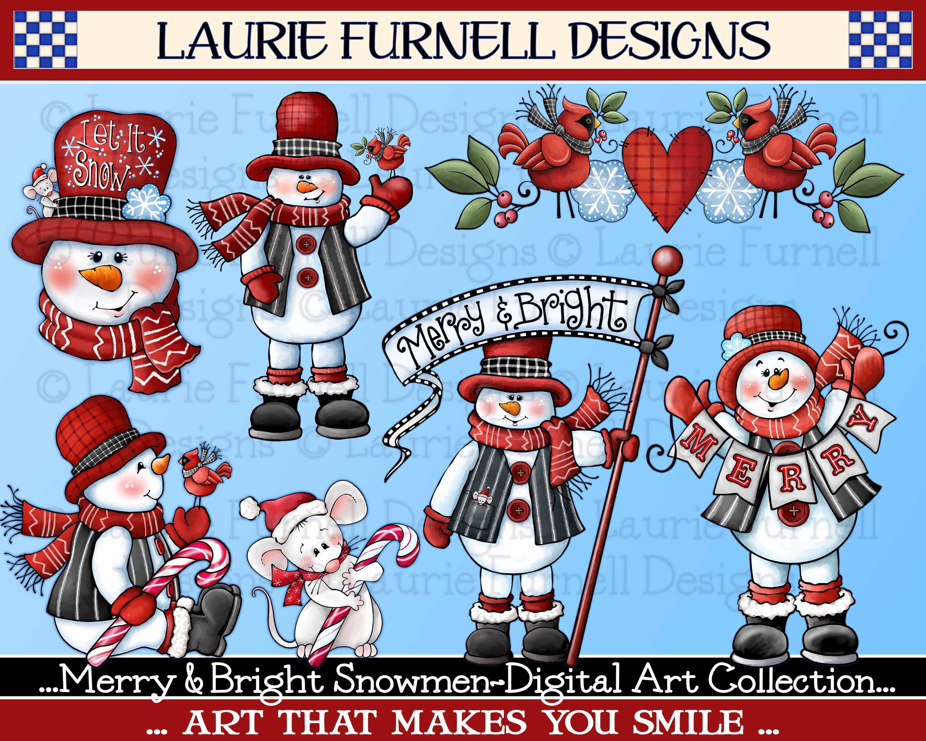 Holiday Snowman Clip Art