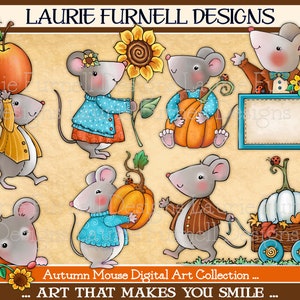 Autumn Clip Art, Fall Clip Art, Fall Mouse Clip Art, Fall Mouse PNG ...