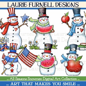 All Seasons Snowmen PNG, Holiday Snowmen Clip Art, Snowmen Clip Art ...