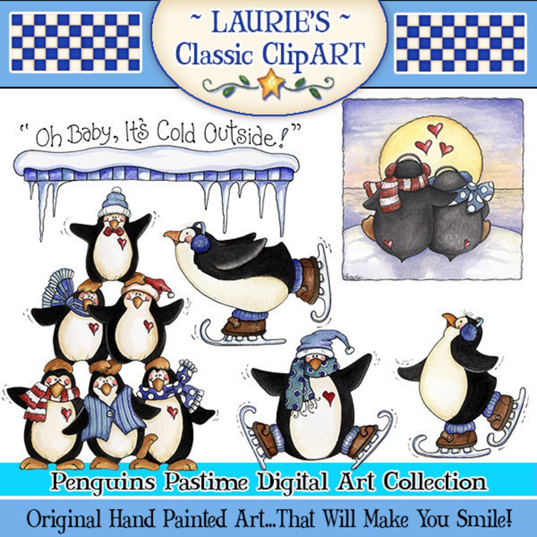 Penguin Clip Art, Laurie Furnell, Winter Clip Art, Snowy Clip Art, Cute ...