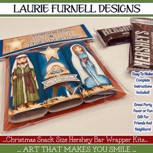 Christmas Candy Bar Wrappers, Nativity Candy Bar Wrapper, Stocking ...