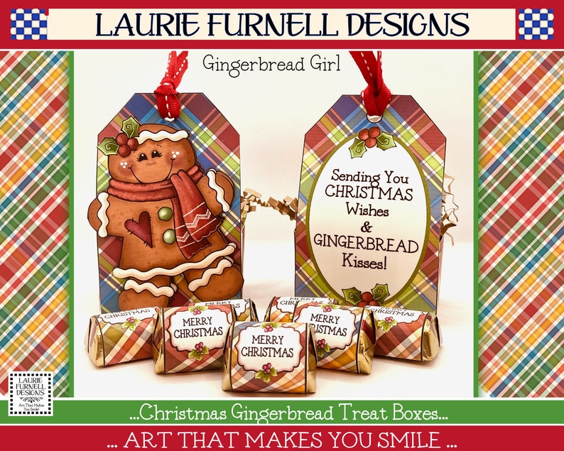 Christmas Gingerbread Boy Treat Boxes, Christmas Favor Printable ...