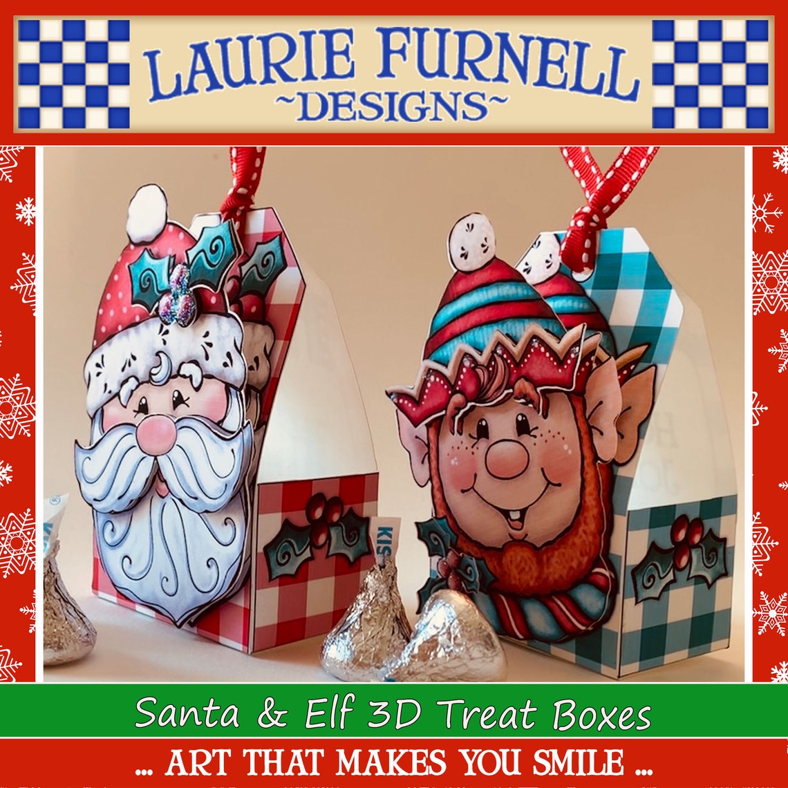 Santa Treat Boxes Elf Treat Boxes Christmas Treat Boxes - Etsy