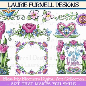 Spring Garden Clip Art, Spring Floral Clip Art, Spring Bunny Clip Art ...
