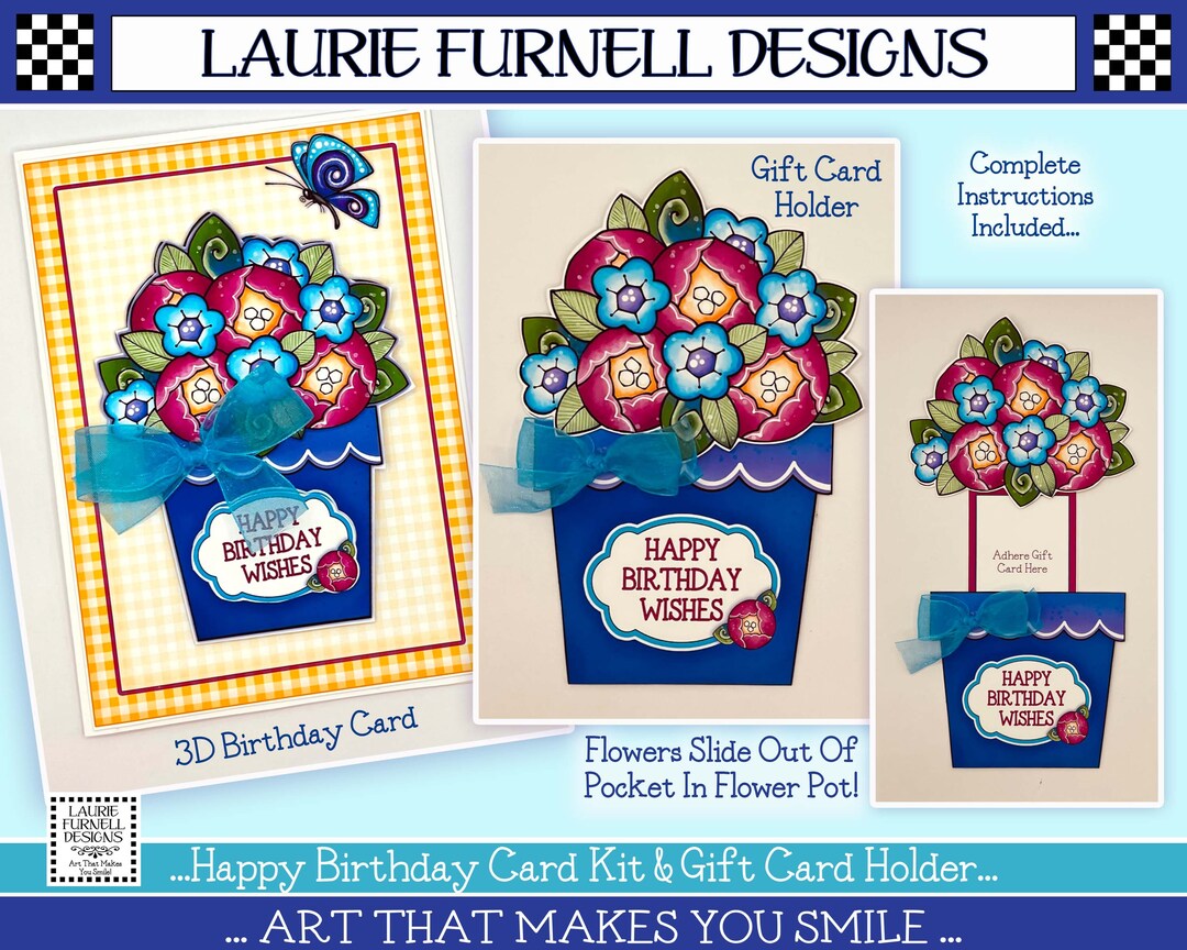 DIY Birthday Card Kit, Happy Birthday Gift Card Holder, Birthday Paper ...