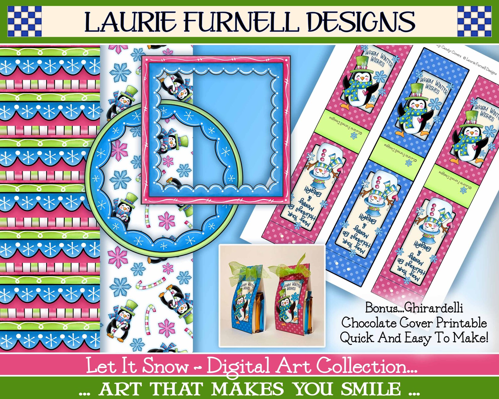 Christmas Clip Art, Penguin Clip Art, Snowman Clip Art, Holiday PNG ...