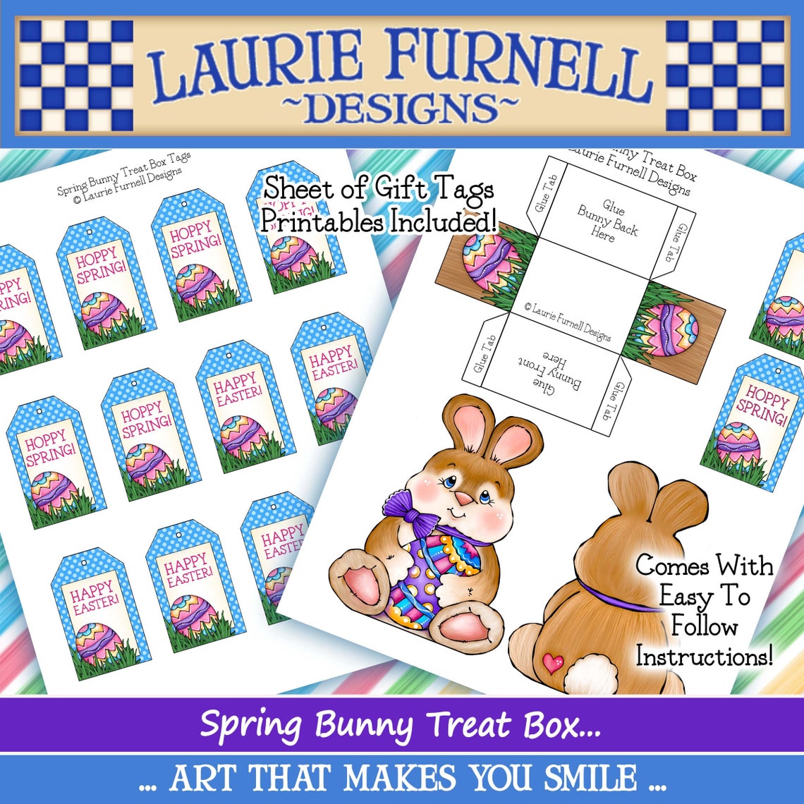 Spring Bunny Treat Box Easter Bunny Treat Box Easter Bunny Printable ...