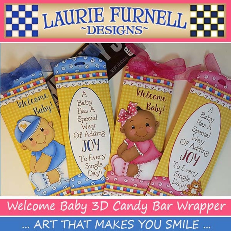 Baby Candy Bar Wrapper Baby Shower Favors Laurie Furnell | Etsy