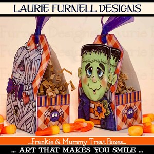 Halloween Treat Box Printable, Frankenstein Candy Box, Mummy Candy Box ...