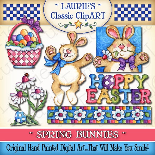 Easter Clipart Spring Clipart Easter Digital Art Laurie - Etsy