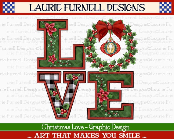 Love Christmas PNG Christmas Love Graphic Design Christmas | Etsy
