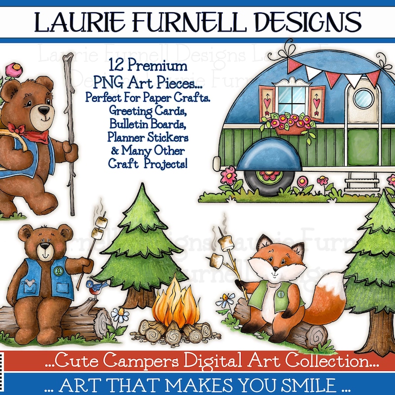 Camping Clip Art - Etsy