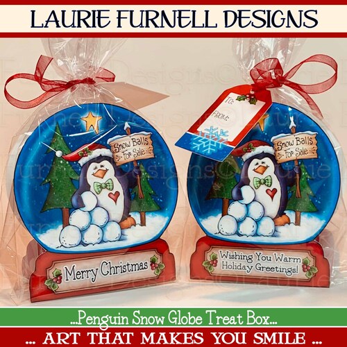 Christmas Snow Globe Treat Box Holiday Candy Box Printable - Etsy