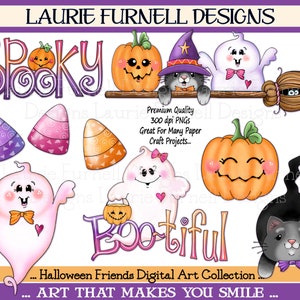 Halloween Clip Art, Cute Ghost Clip Art, Laurie Furnell, Halloween Pngs ...