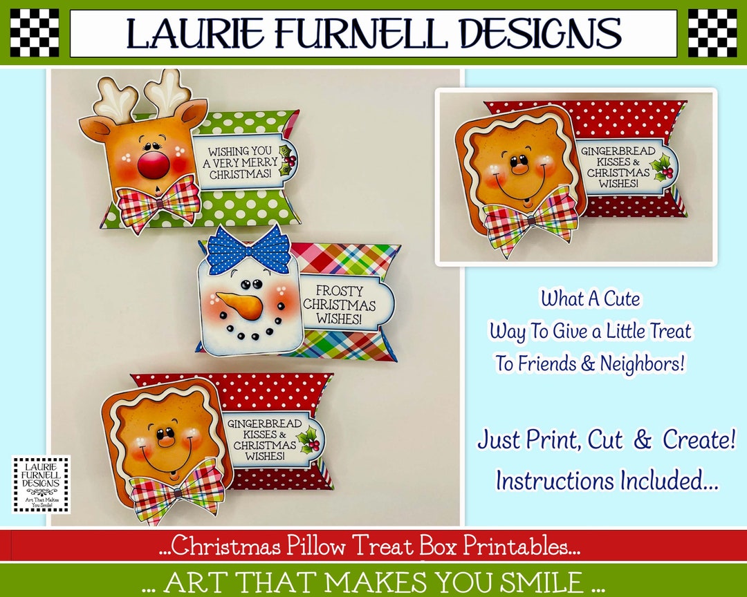 Christmas Treat Box Printables, Snowman Treat Box, Gingerbread Treat ...