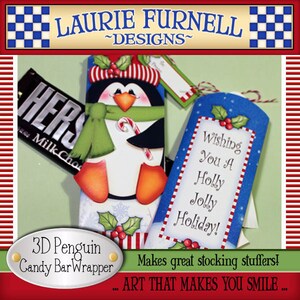 Penguin Candy Bar Wrapper, Penguin Candy Wrapper, Christmas Candy Bar ...