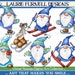 Winter Gnomes Clip Art, Winter Gnome PNG, Ice Skating Gnome, Skiing ...