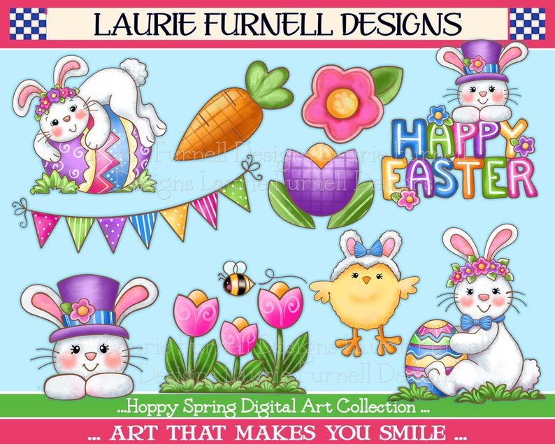 Easter Clip Art Easter Pngs Spring Clip Art Spring Pngs | Etsy