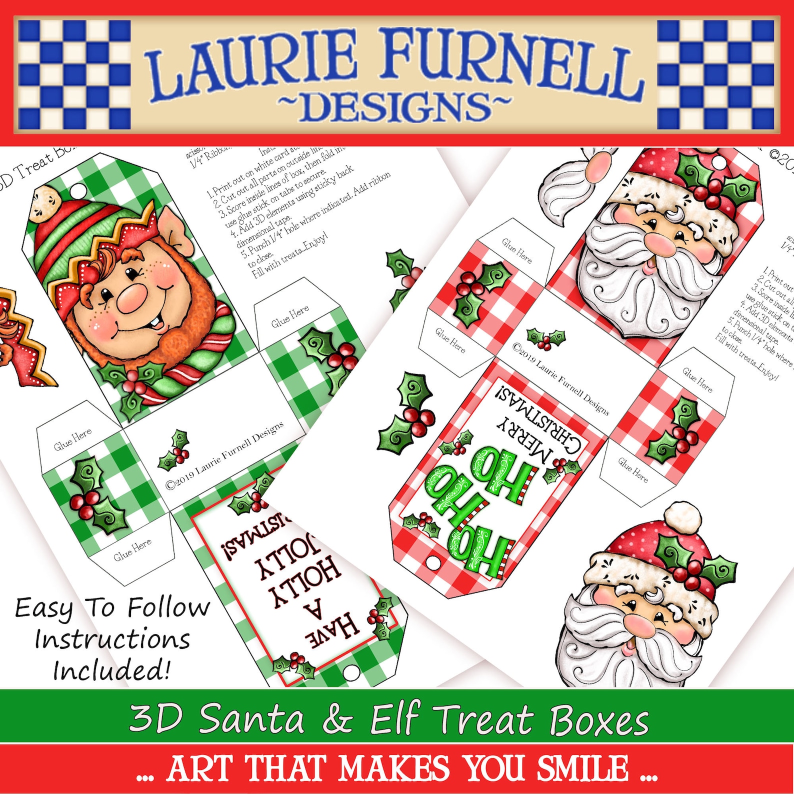 Santa Treat Boxes Elf Treat Boxes Christmas Treat Boxes - Etsy