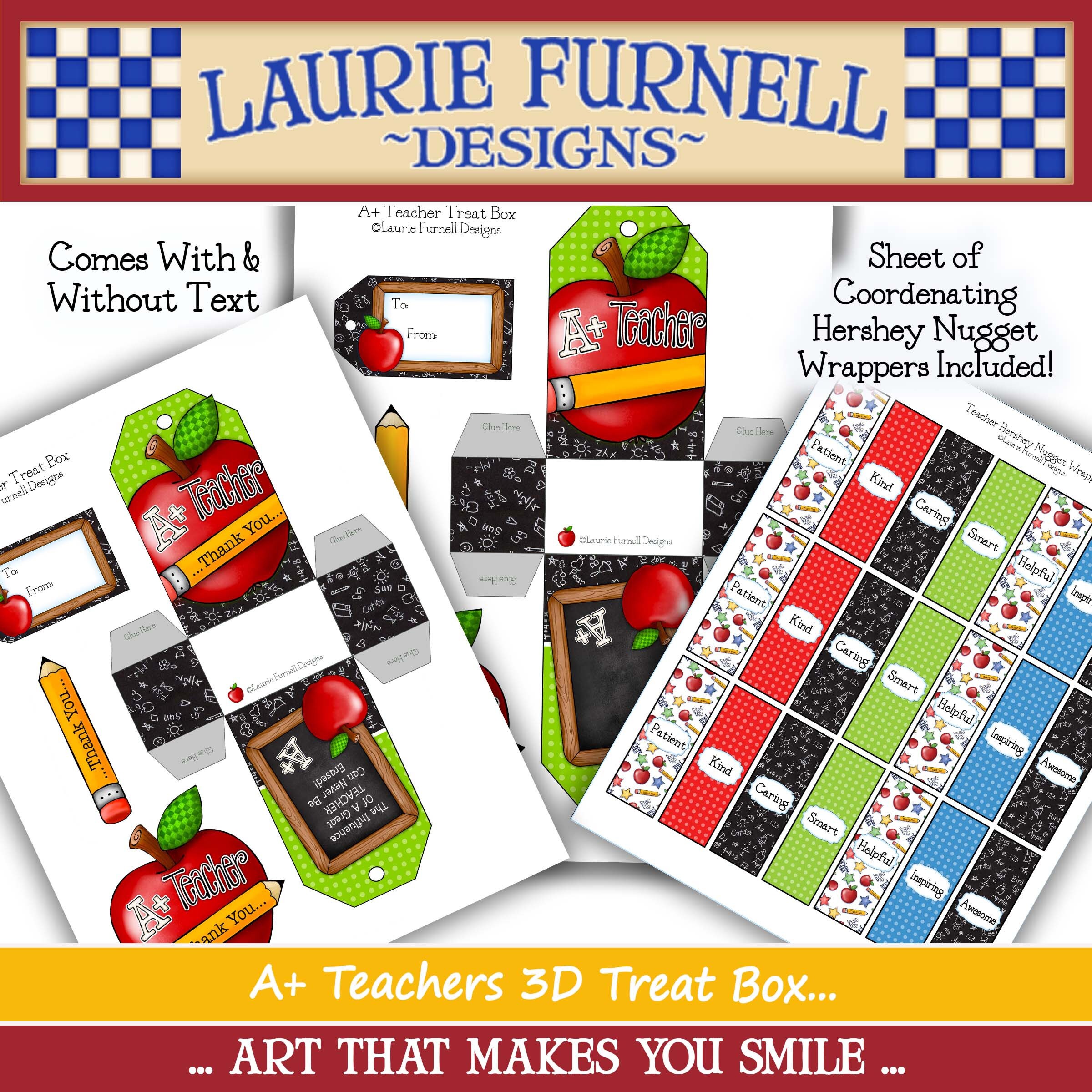 Teacher Thank You Treat Box Printable/ School Treat Box/ - Etsy