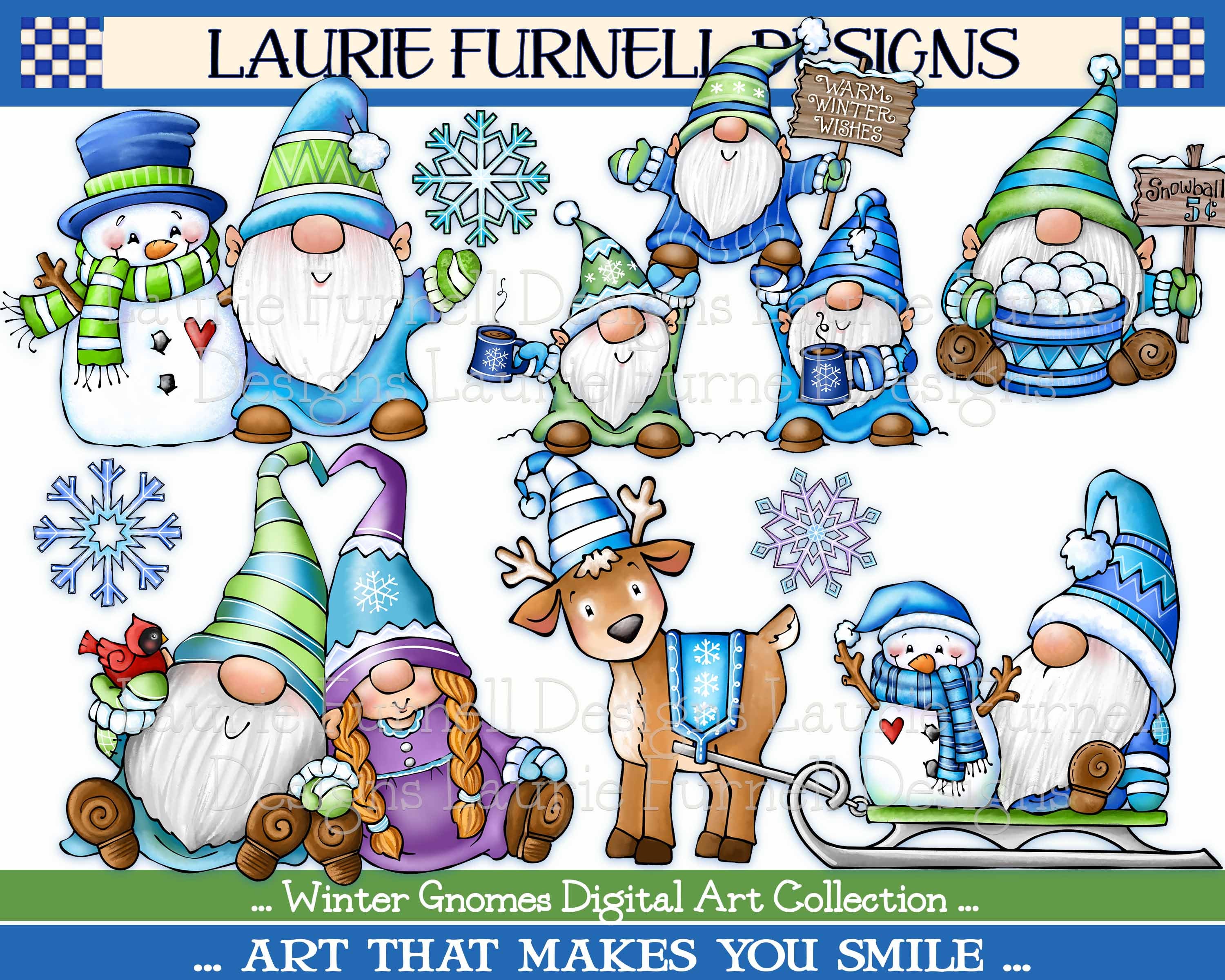 Winter Gnomes Clip Art Winter Gnome PNG Ice Skating Gnome - Etsy