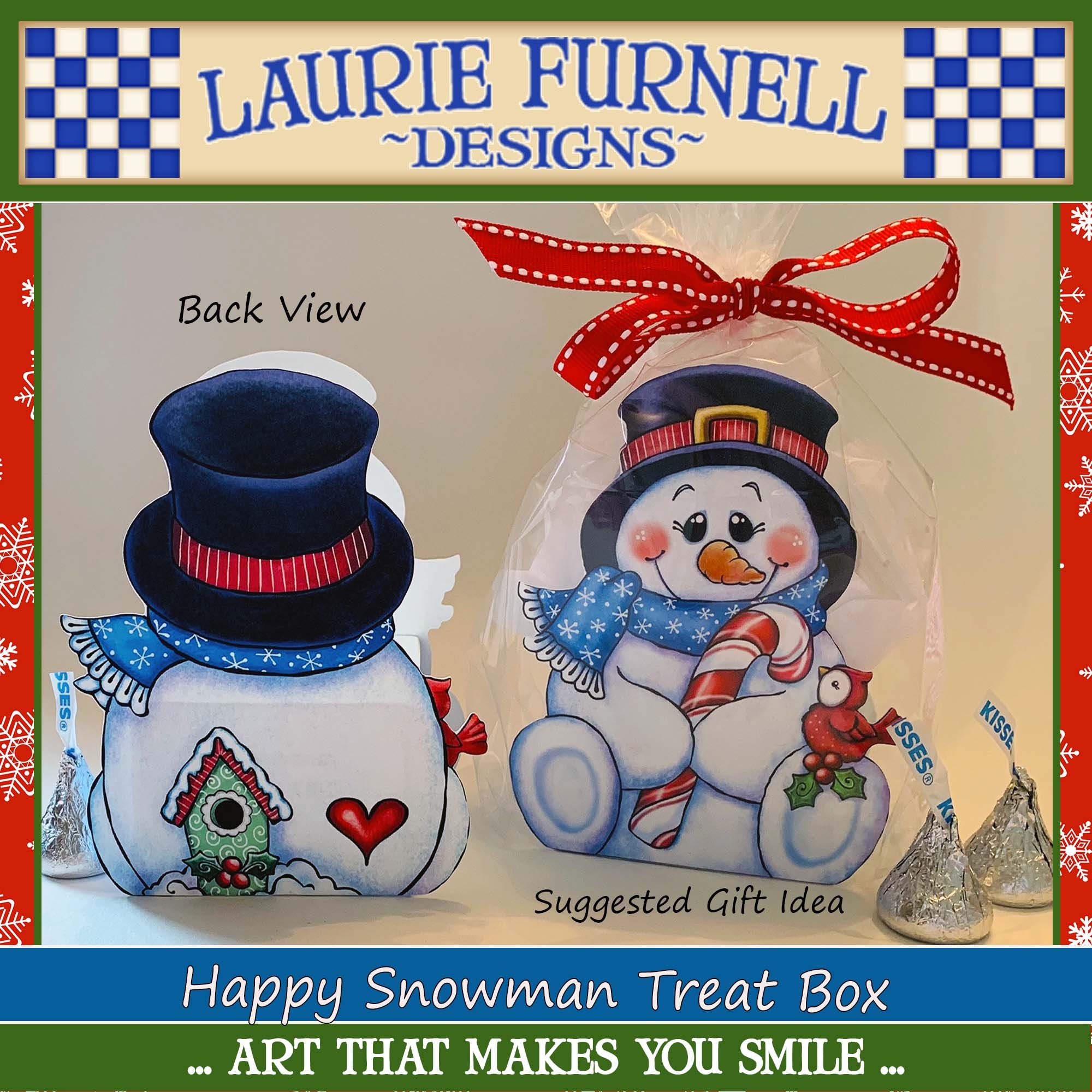 Snowman Favor Box Printable, Christmas Snowman Treat Box, Laurie ...