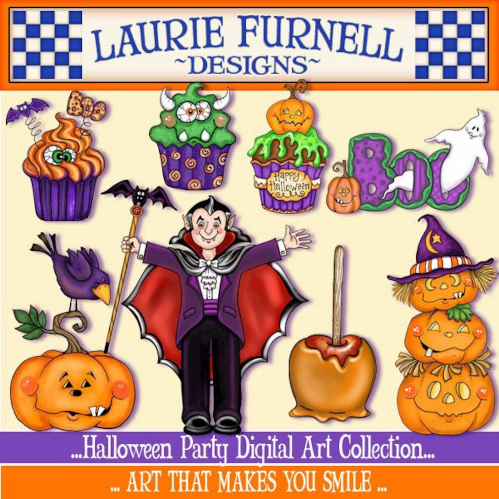Halloween Clip Art, Halloween Digital Art, Halloween Printables, Laurie ...