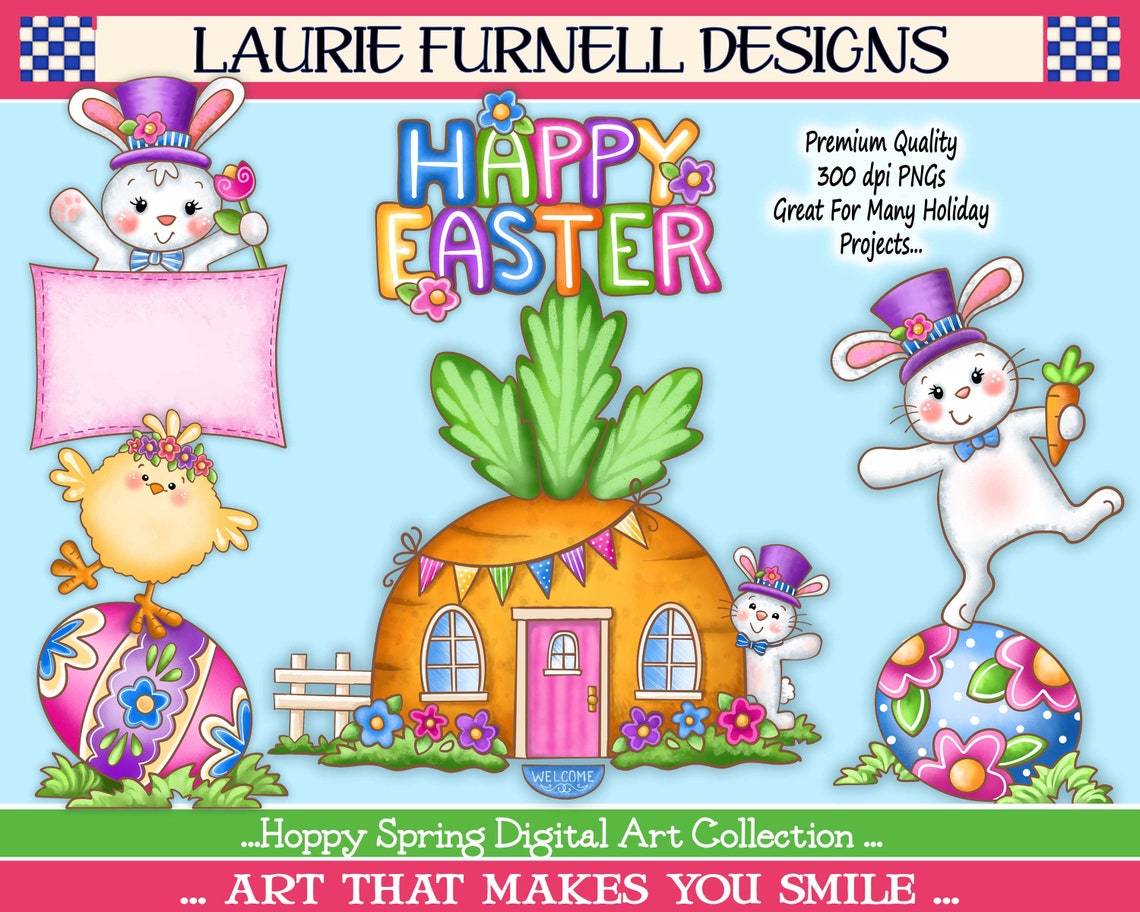 Easter Clip Art Easter Pngs Spring Clip Art Spring Pngs | Etsy