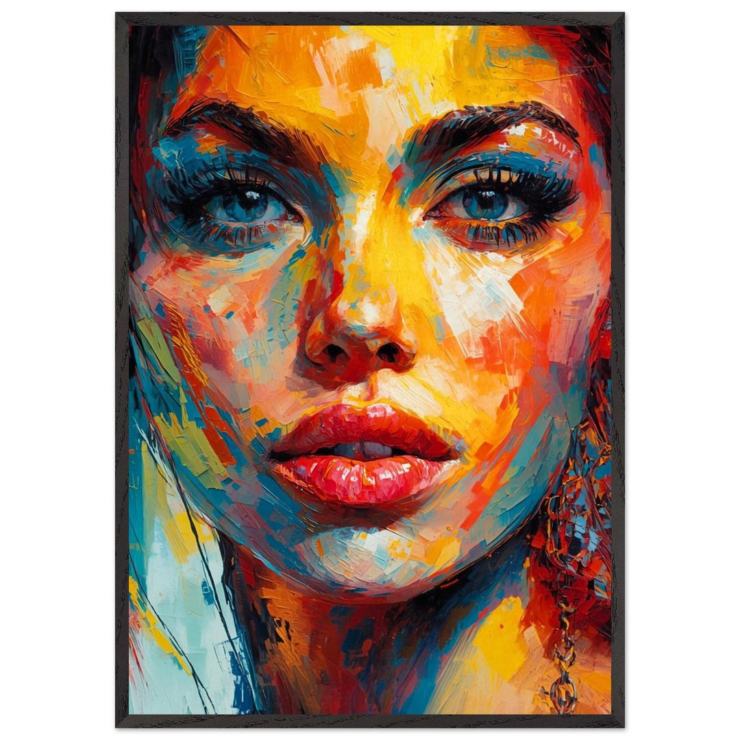 Bold Lady Mounted Framed Poster | Premium Oak/ash Frame, Ready-to-hang ...