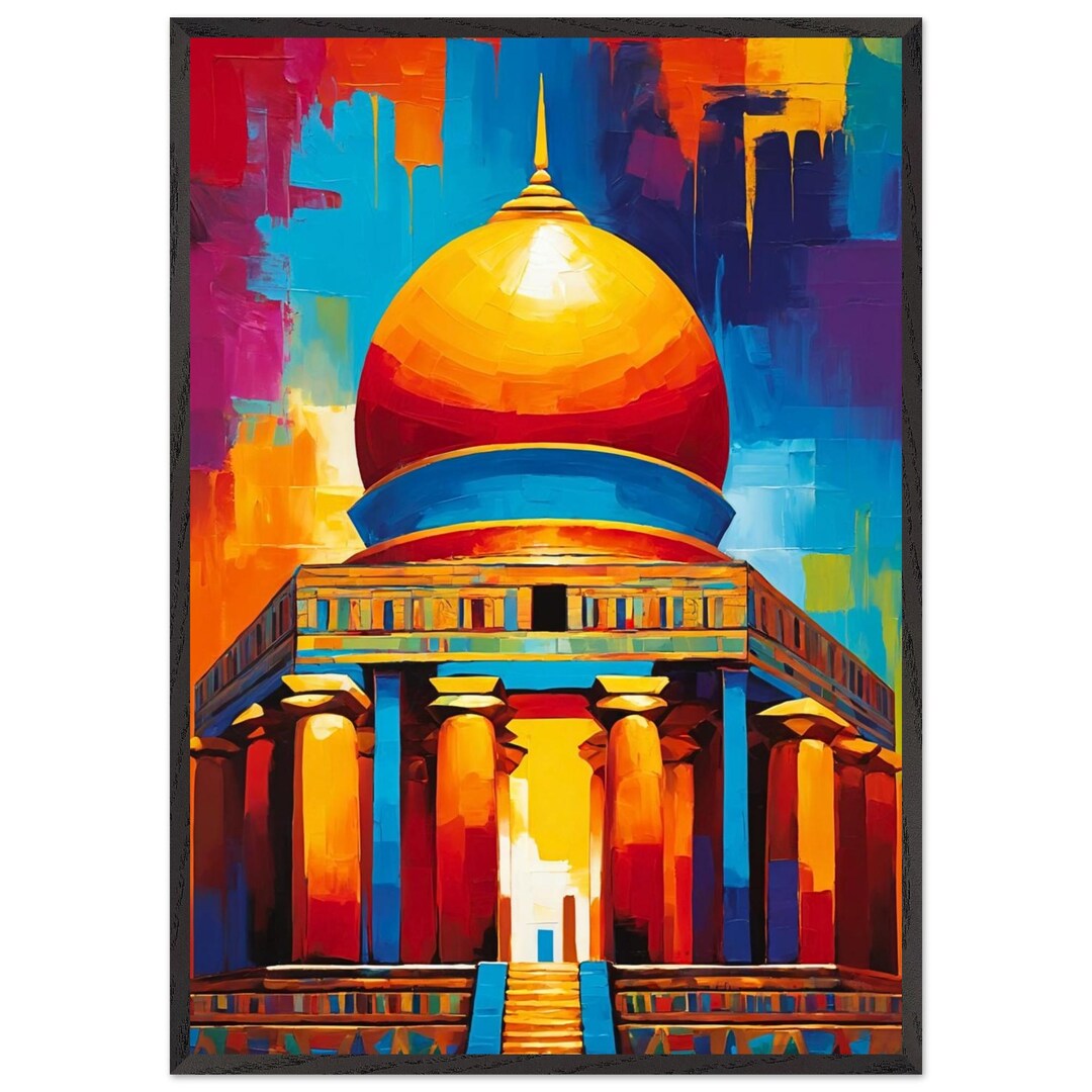 Colorful Domed Palace Poster: Premium Wooden Frame, Matte Paper - Etsy