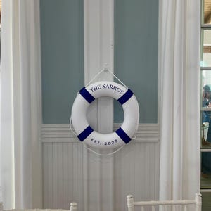 Custom Nautical 20in Ring Buoy | Personalized Life Ring Decor | Coastal ...