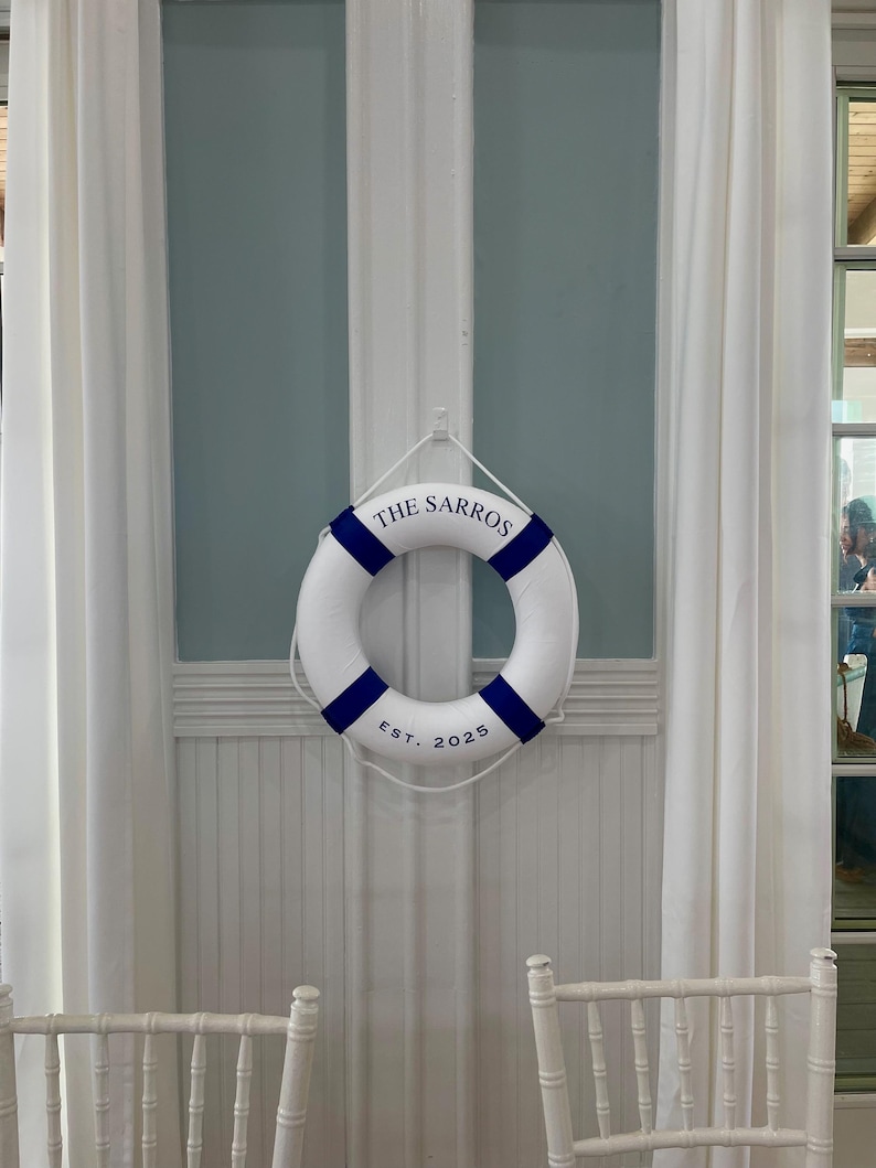 Custom Nautical 20in Ring Buoy | Personalized Life Ring Decor | Coastal ...