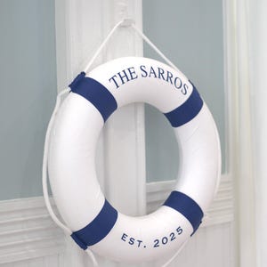 Custom Nautical 20in Ring Buoy | Personalized Life Ring Decor | Coastal ...