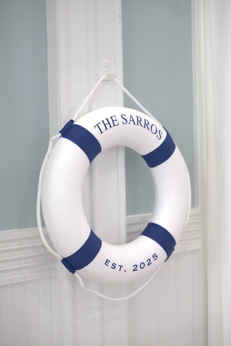 Custom Nautical 20in Ring Buoy | Personalized Life Ring Decor | Coastal ...