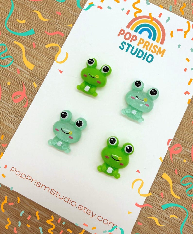 樹脂製カエル冷蔵庫マグネット 4個セット：楽しくカラフルなリビットデコレーション - Etsy 日本
