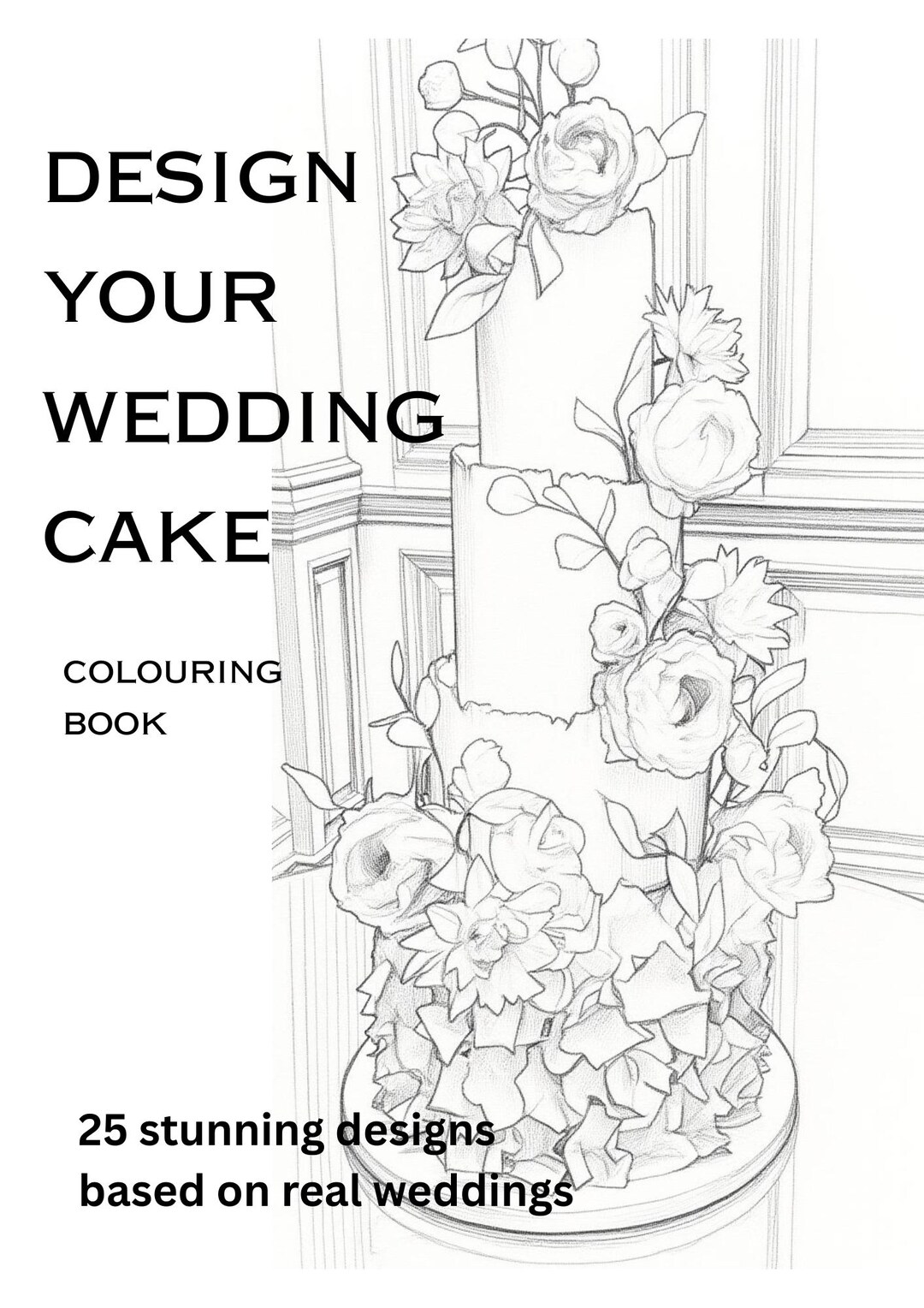 Wedding Cake Designs Coloring Book, Bridal Activity - Etsy