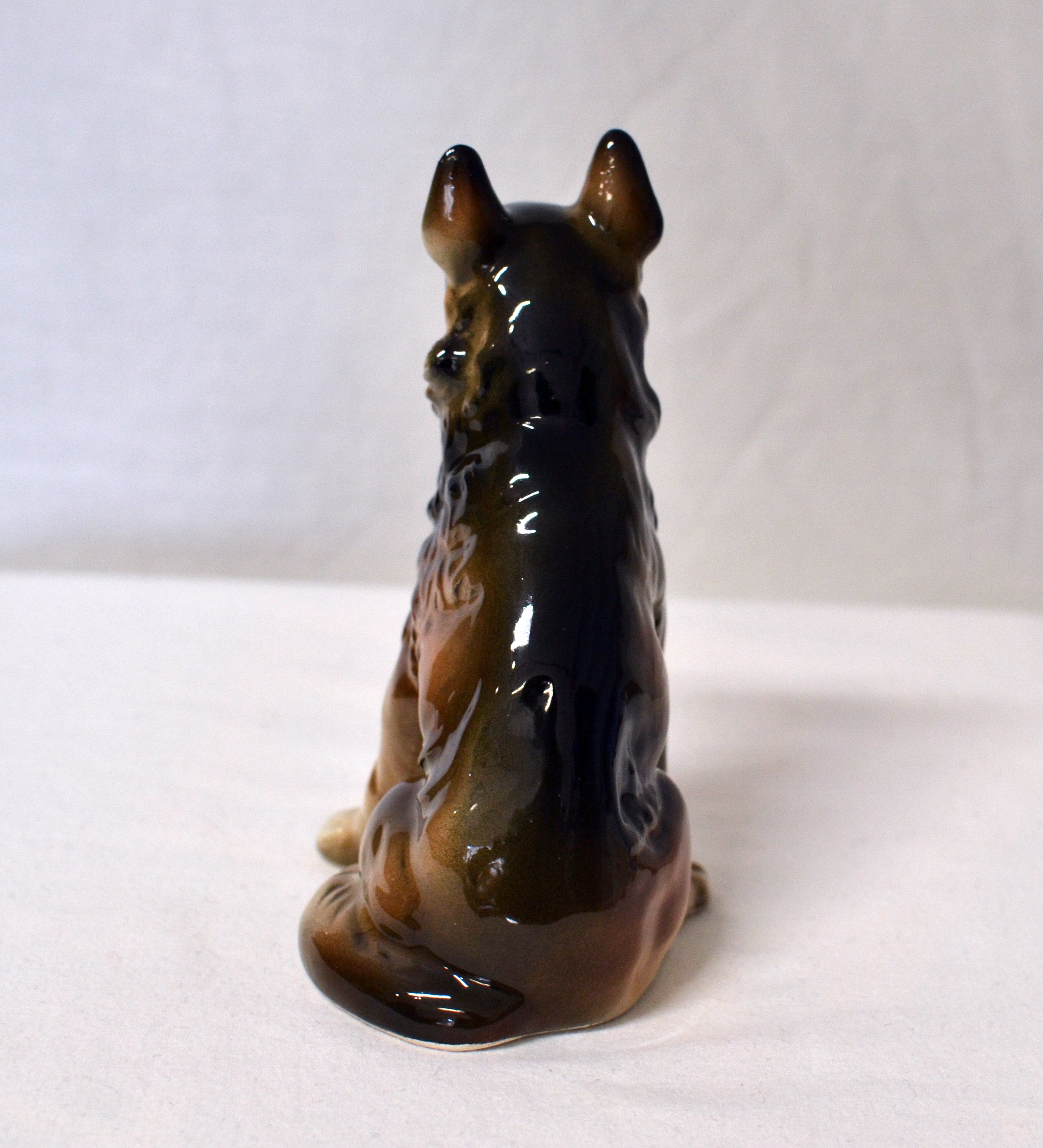 German Shepherd Ceramic Dog Statue Figurine / Sweet Facial Expression ...