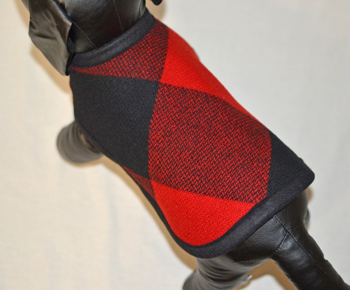 Wool Dog Coat WOOL fabric dog jacket for small xs toy | Etsy