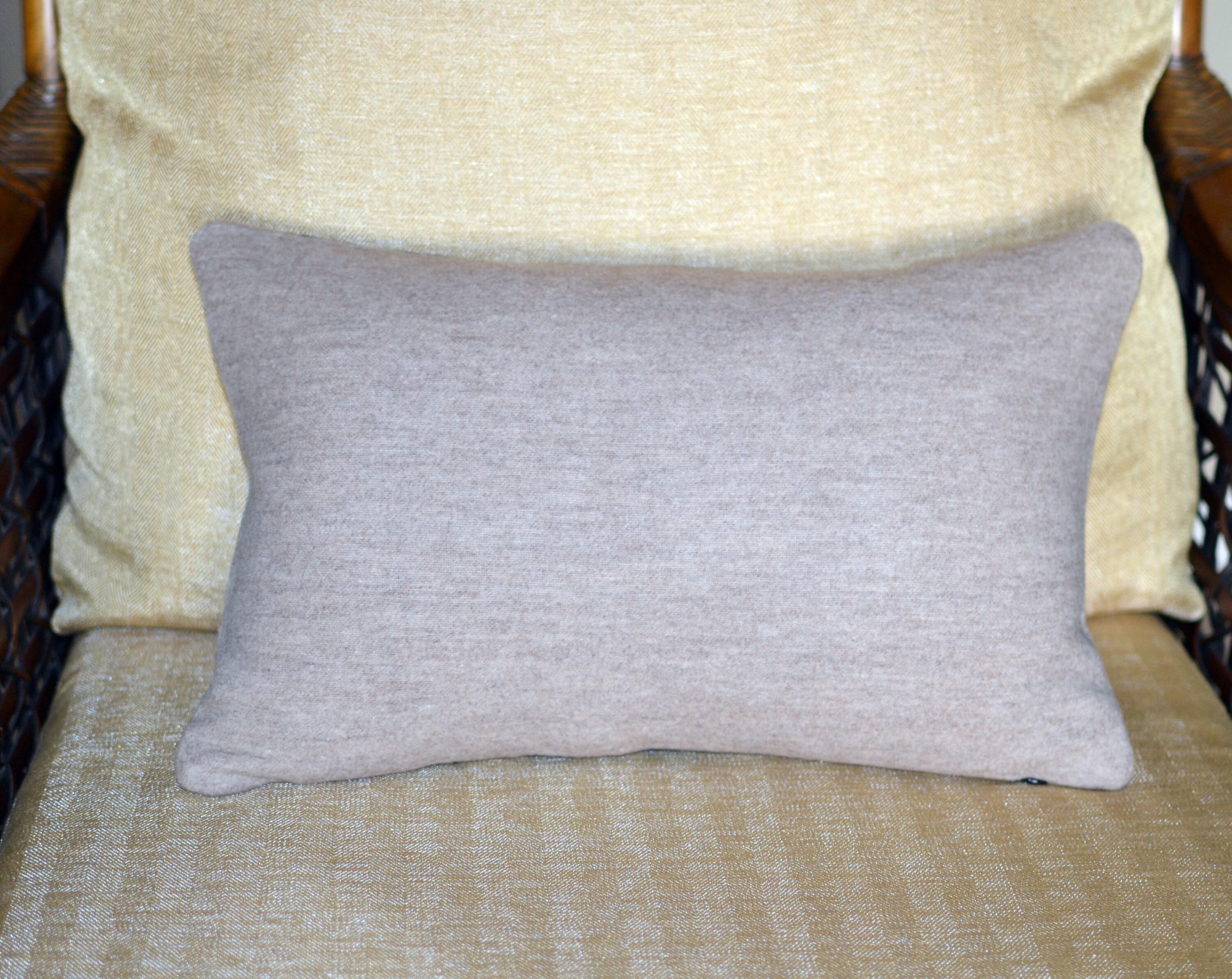 WOOL PILLOW COVER handmade 12 x 18 Lumbar Pillow Case zipper | Etsy