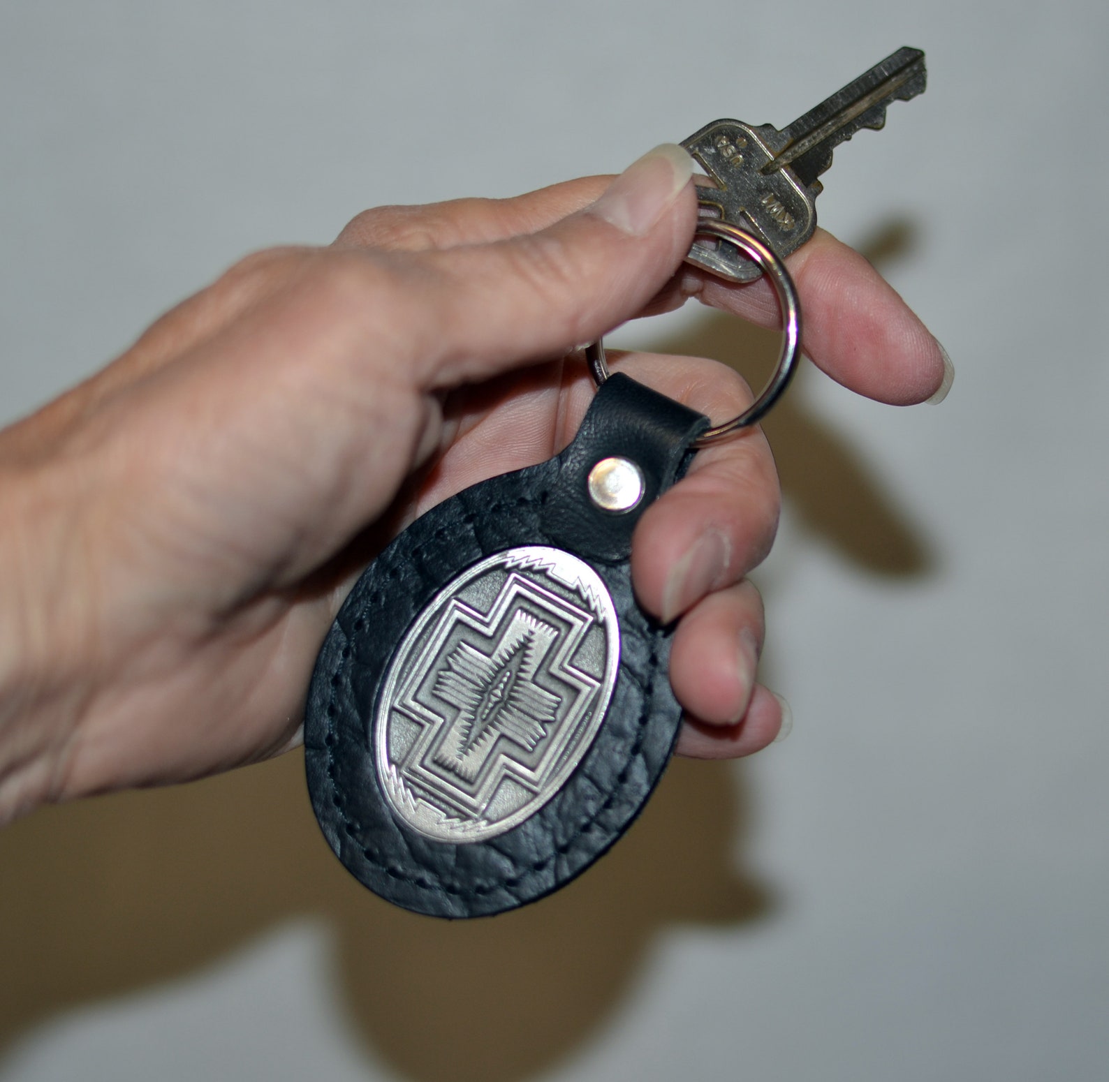 Pendleton® Keychain Key Fob Key Ring Key Chain Metal and Leather ...