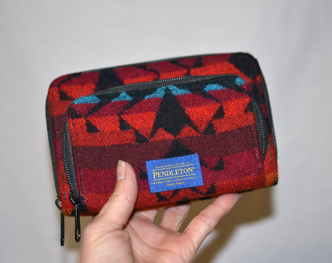Pendleton Zipper Wallet Pouch Bag Coin Purse Native American Wool Zip ...